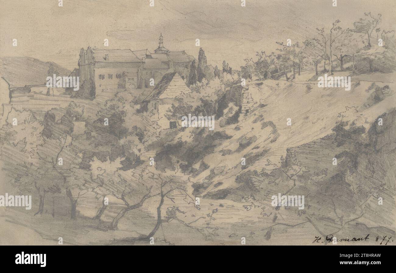 Bei Gutenberg, Hugo Darnaut, Dessau 1851 - 1937 Vienna, 1877, drawing ...