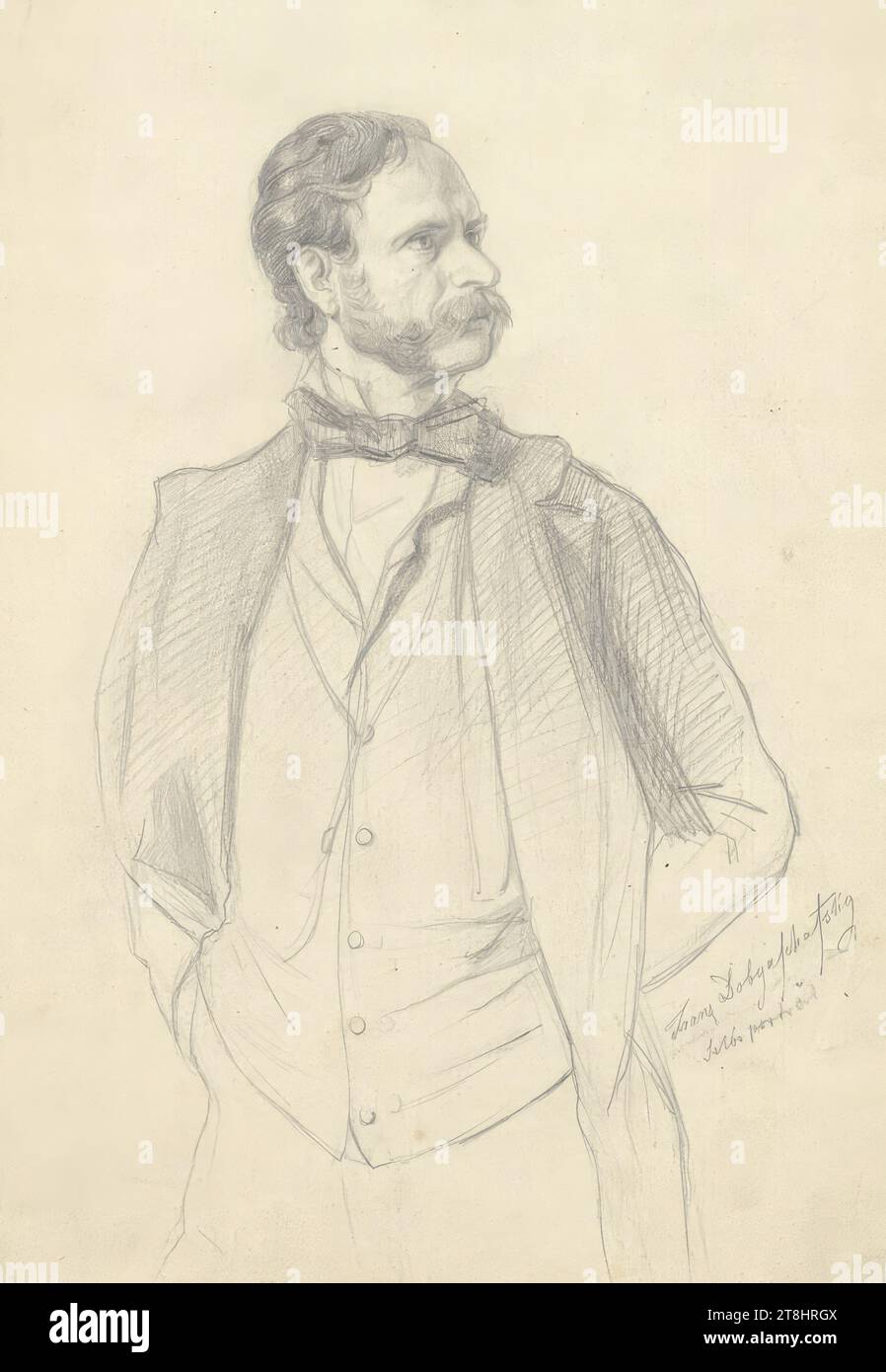 Self-portrait as a template for the lithograph by Joseph Kriehuber from ...