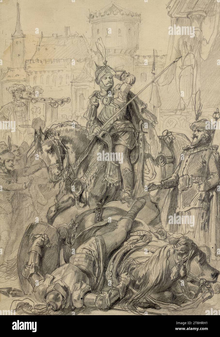 Knight scene, Franz Kollarz, Josefstadt, Josefov, 1829 - 1894 Vienna ...
