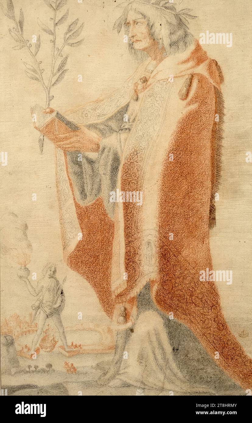 The Standing Scholar Theagenes; in the background his creation, the ...