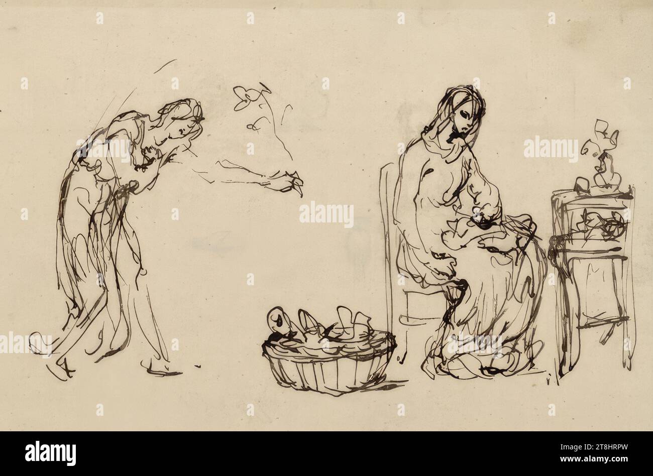 Design for an Annunciation to Mary, Jean-François Millet, Gruchy near ...