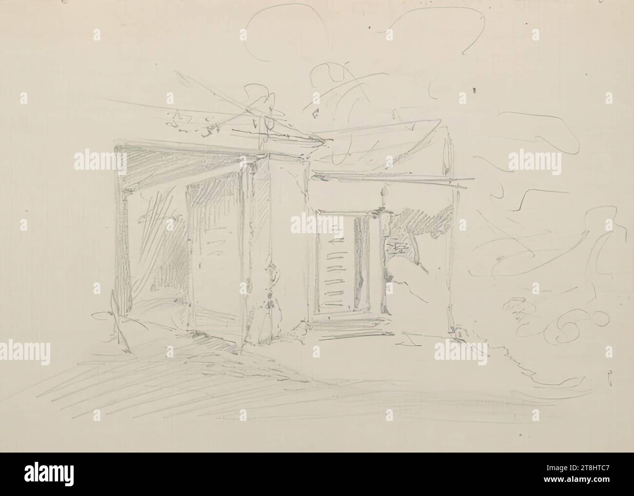 Sketch of a house gate, sketchbook Danhauser Josef; 32 paginated pages ...