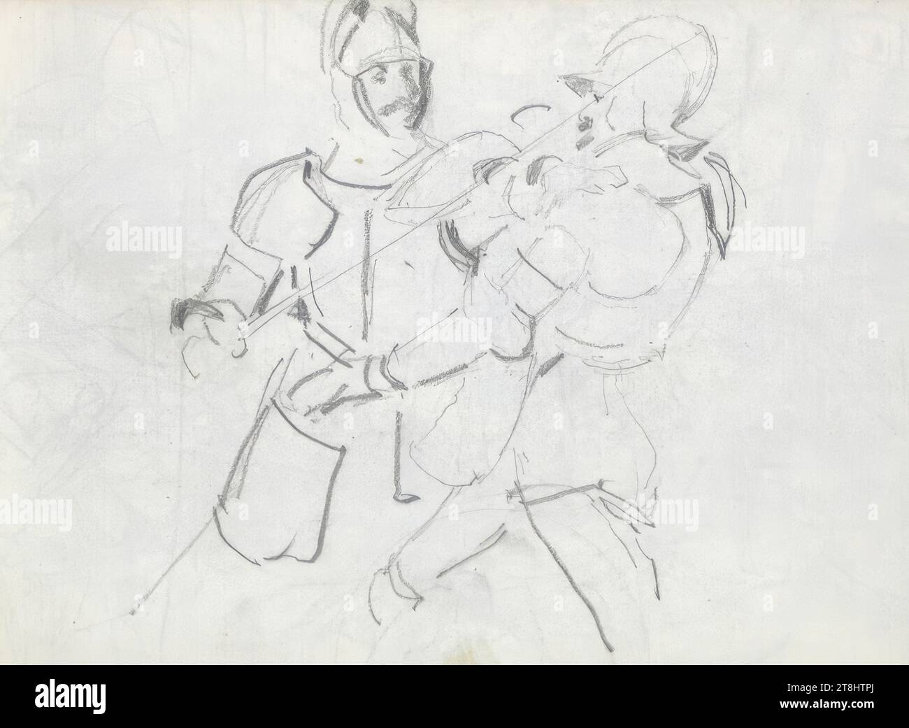 Various sketches, two soldiers, sketchbook Romako Anton; 67 paginated ...