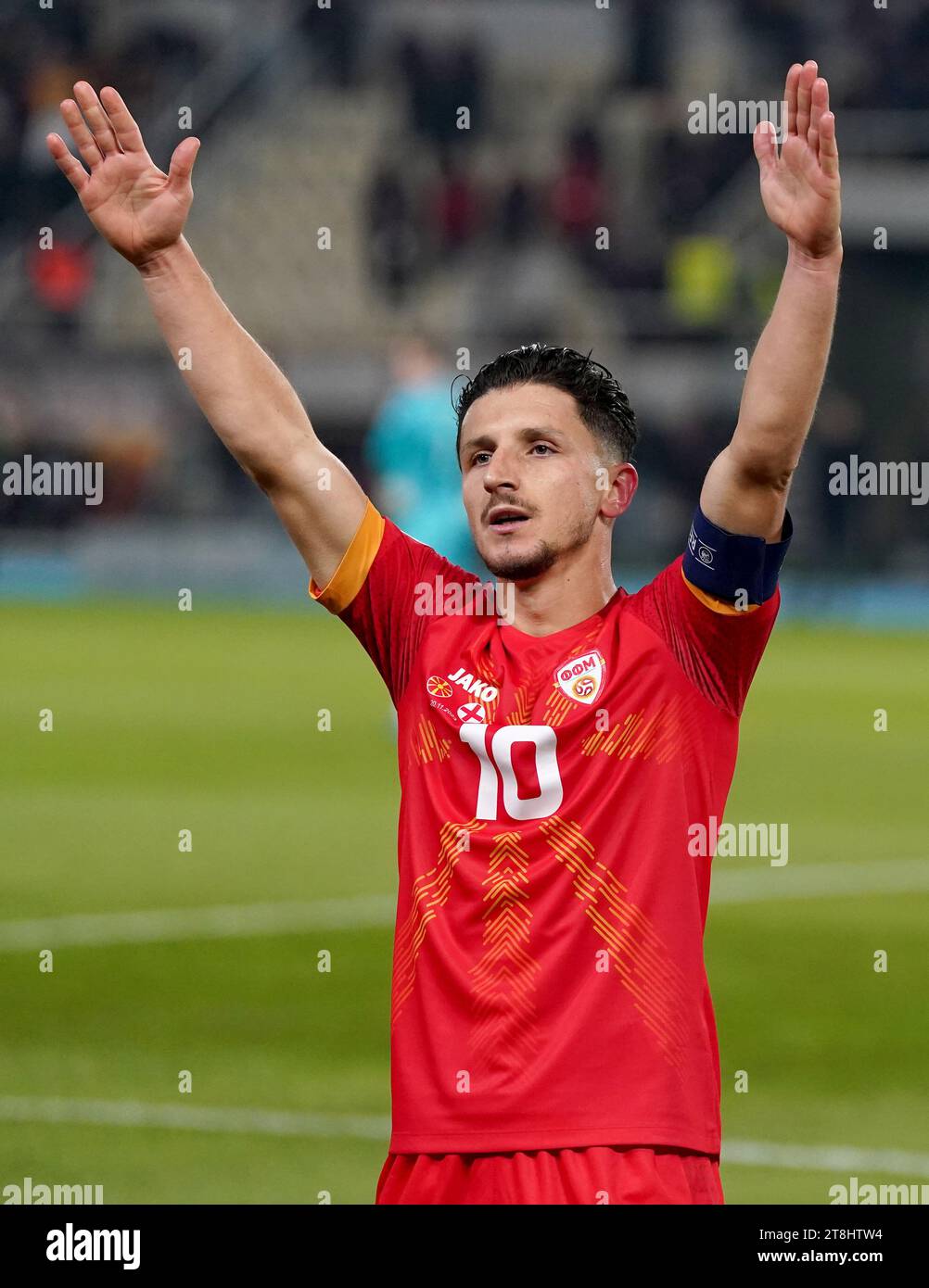 North Macedonia's Enis Bardhi celebrates scoring their side's first ...