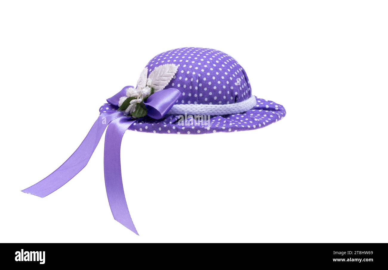 lilac lavender hat isolated on white background Stock Photo - Alamy