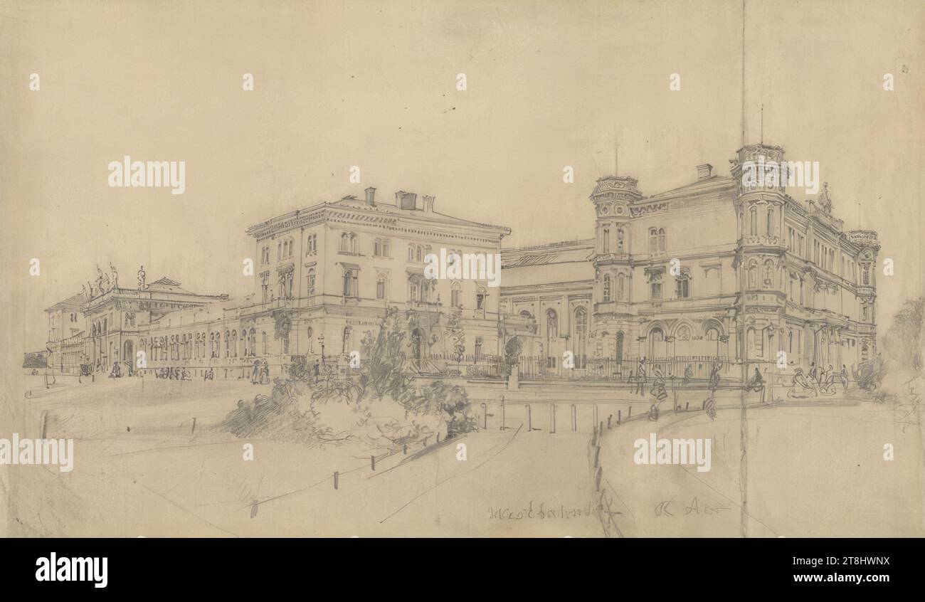 The Westbahnhof in Vienna, Rudolf von Alt, Vienna 1812 - 1905 Vienna ...