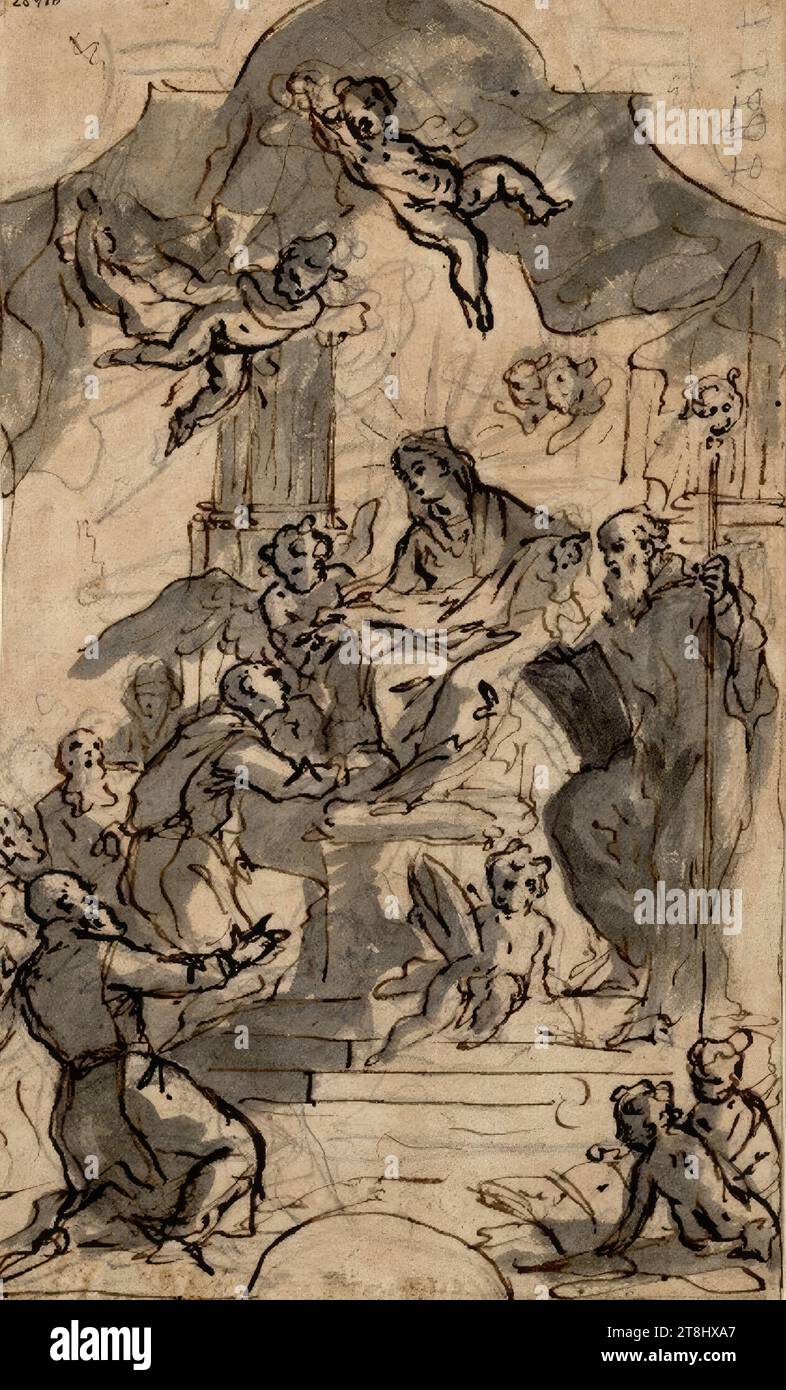The Madonna presents the scapular to Saint Simon von Stock, Daniel Gran ...