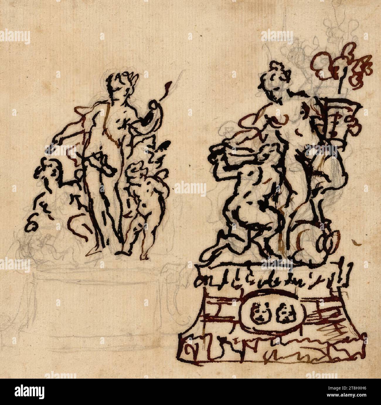 Two mythological groups of garden figures, Daniel Gran, Vienna around ...