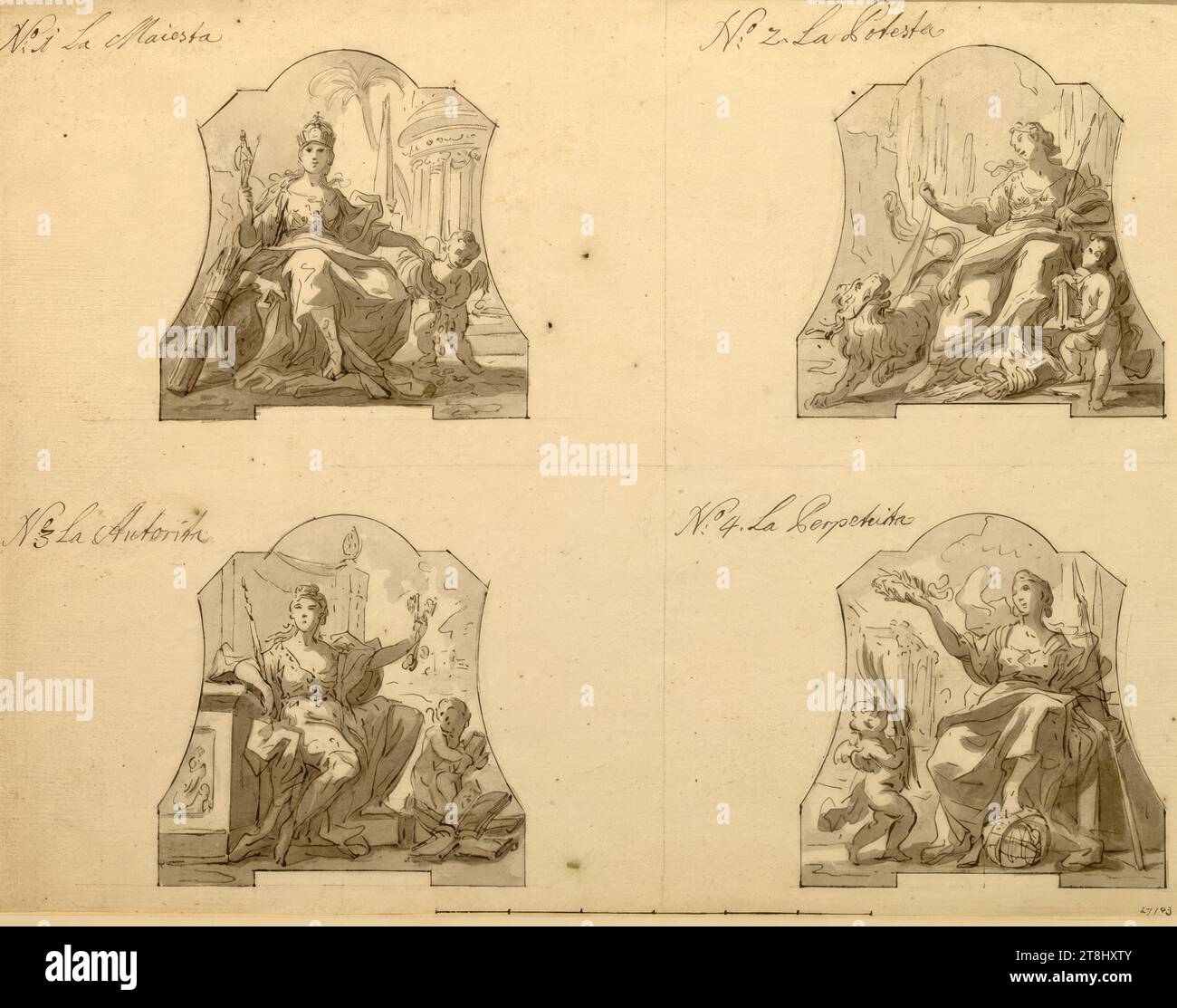 Four female allegorical figures hi-res stock photography and images - Alamy