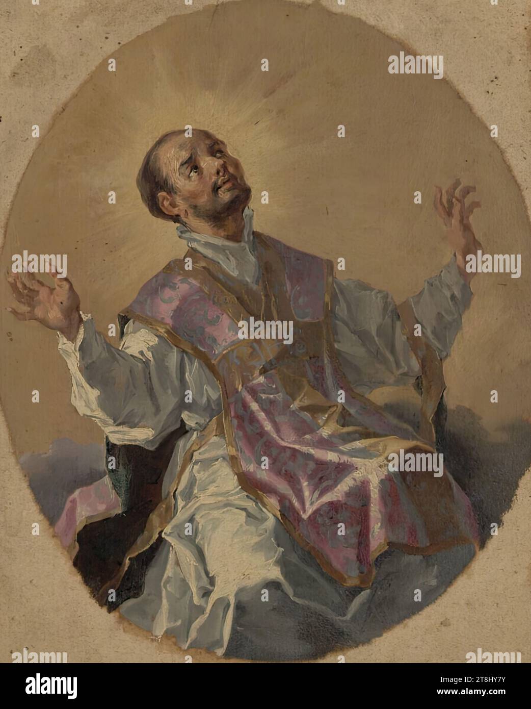 Saint Francis Xavier, standing oval, Anonymous, Neapolitan, mid-18th ...