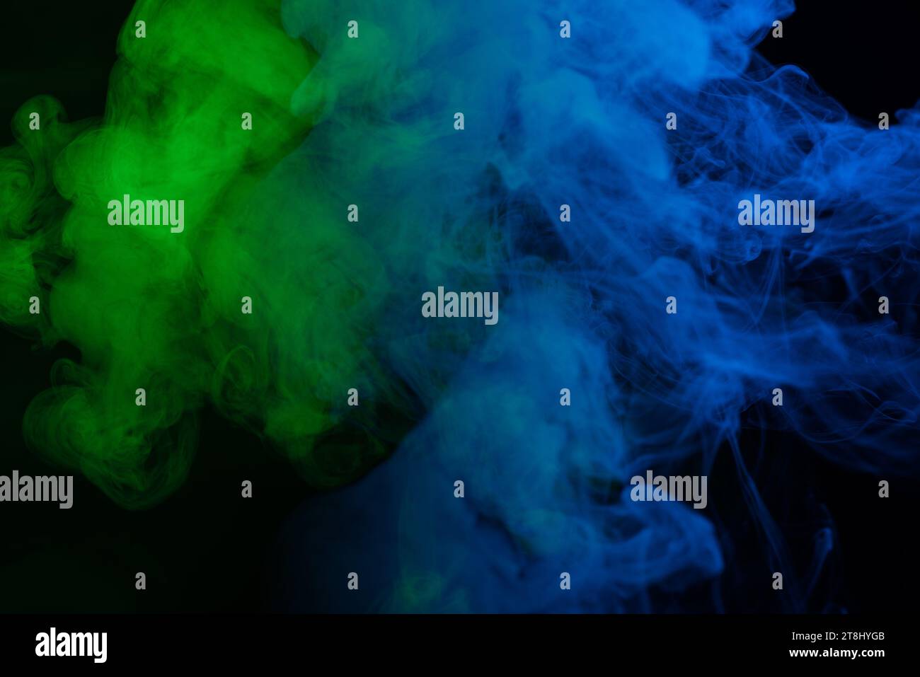 Blue steam on a black background. Copy space Stock Photo - Alamy