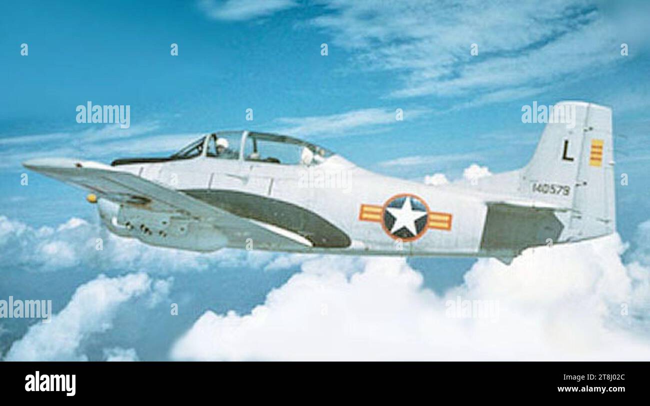 USAF T-28 VNAF colours 1962 (cropped Stock Photo - Alamy