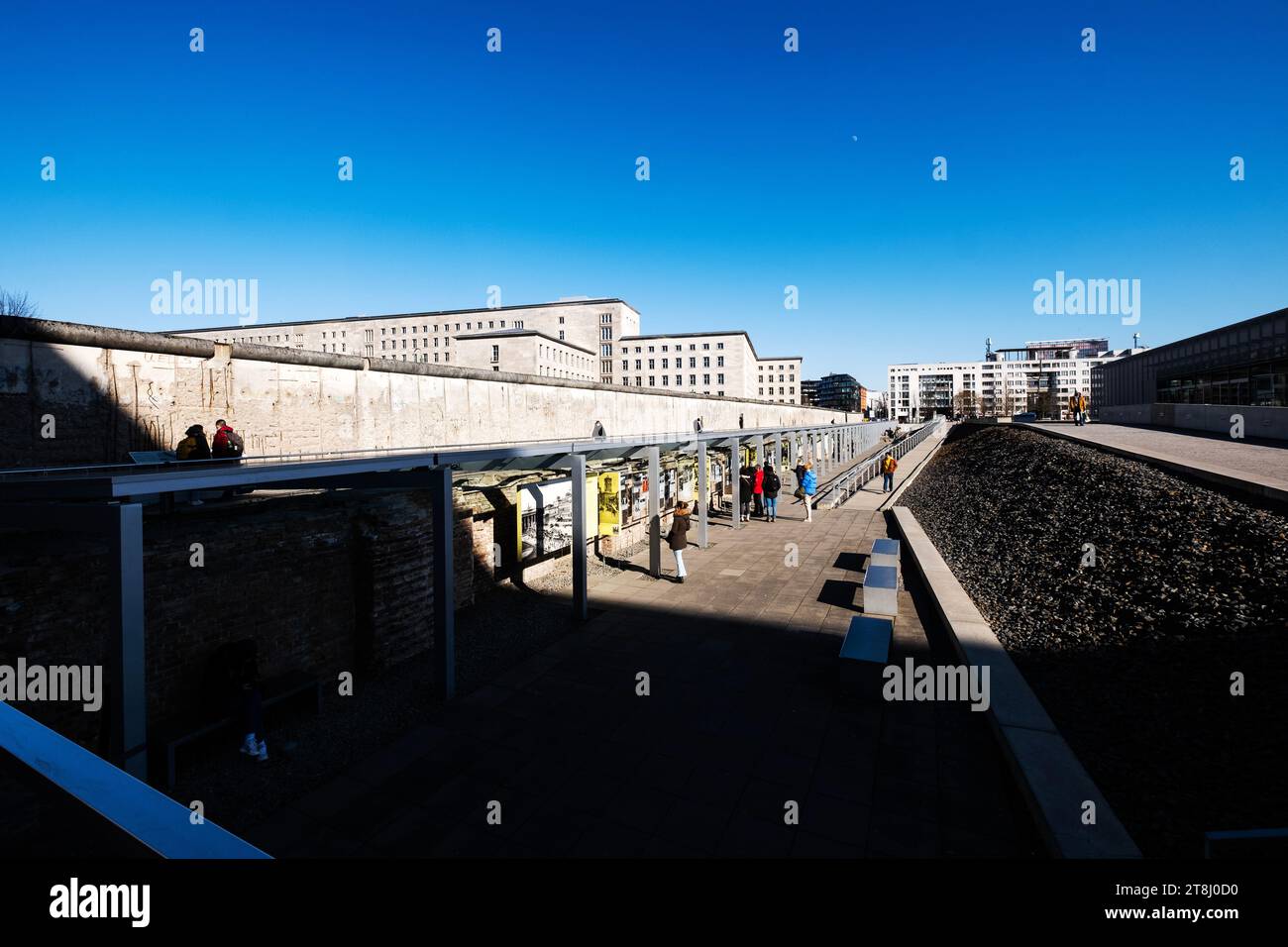 The Berlin Wall and Topography of Terror museum in central Berlin ...