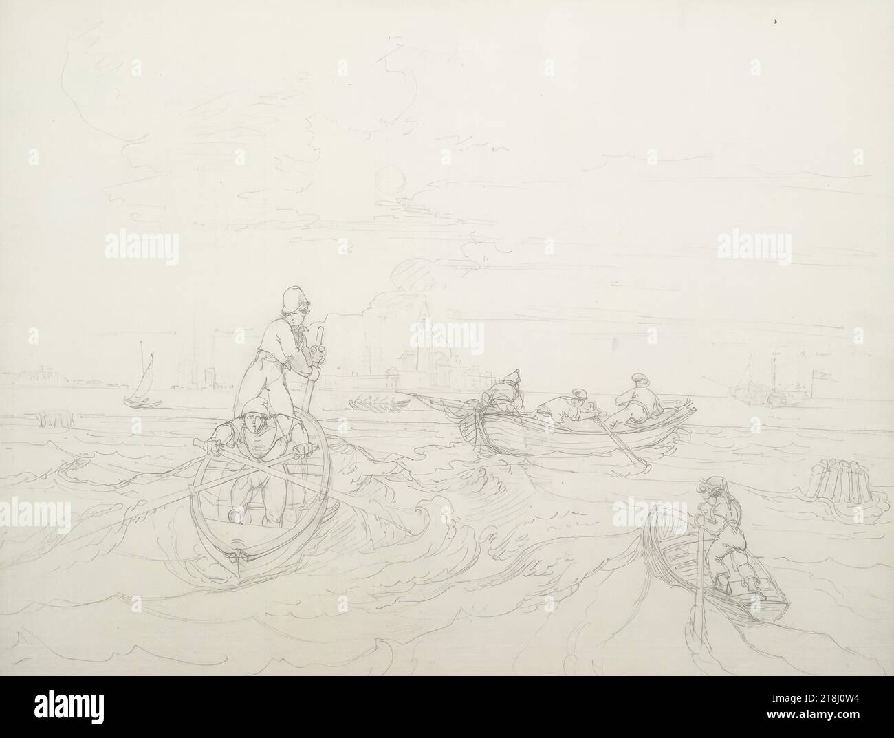 Rowing trips in choppy seas off Venice, Fendi Peter sketchbook; 52 ...