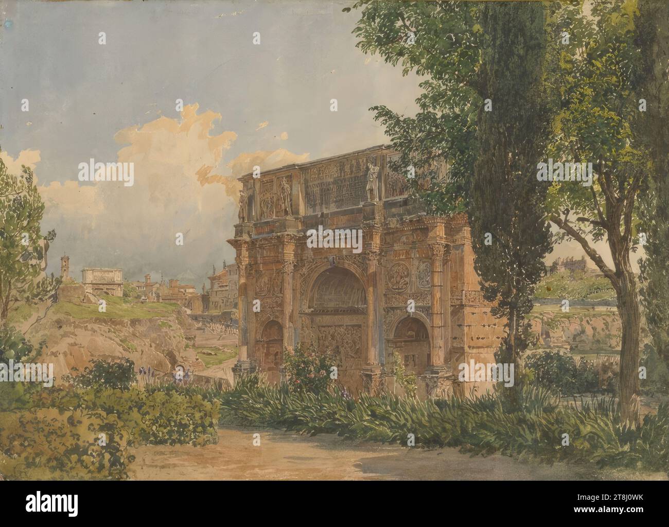 The Arch of Constantine in Rome, Rudolf von Alt, Vienna 1812 - 1905 ...