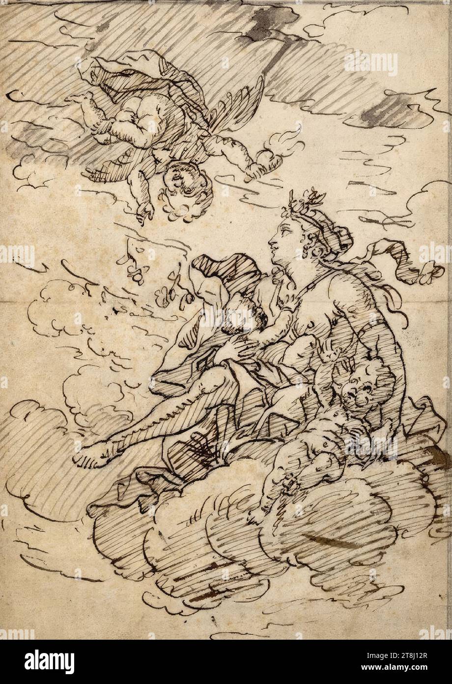 Ceiling composition: Secular allegory, Caritas?, Christian Winck ...