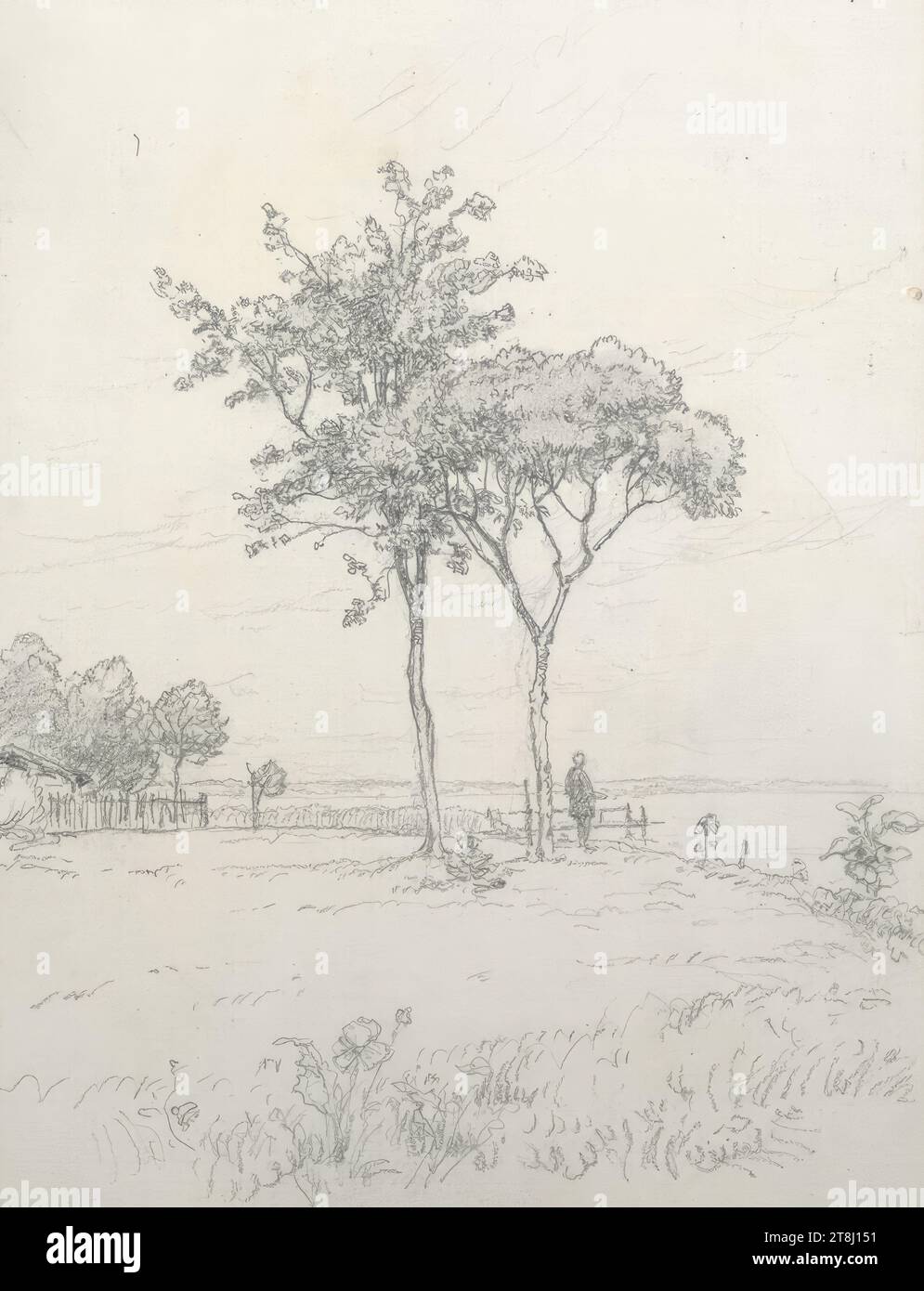 Landscape sketch, sketchbook Ribarz Rudolf; 30 paginated pages, Rudolf ...