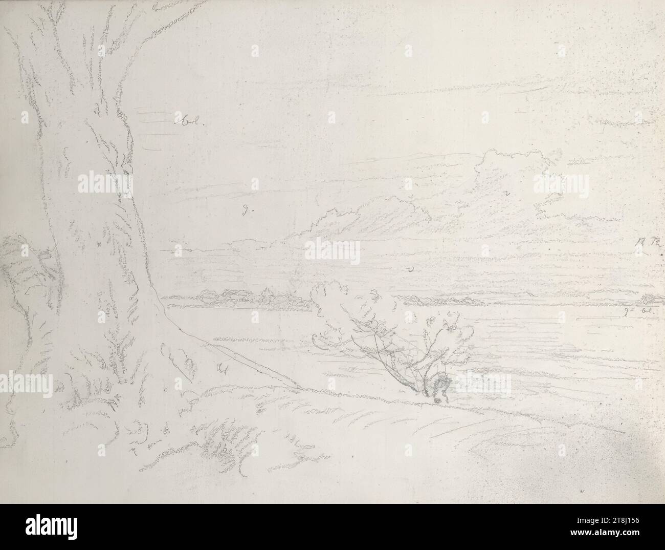 Landscape sketch, sketchbook Ribarz Rudolf; 30 paginated pages, Rudolf ...