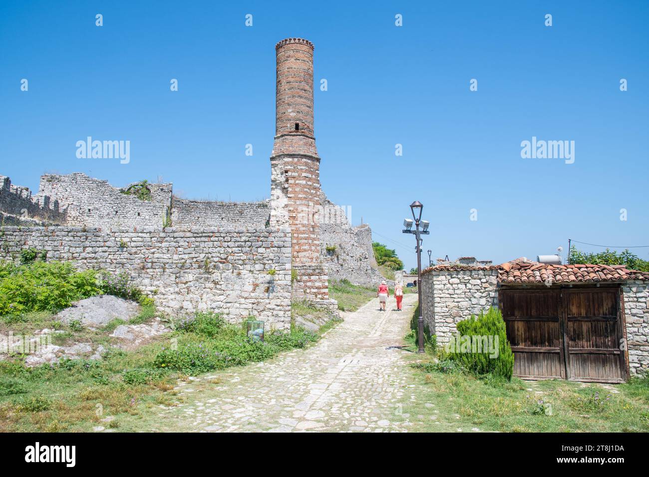 Wall of Berat castle in Albania a Unesco world heritage site Stock ...