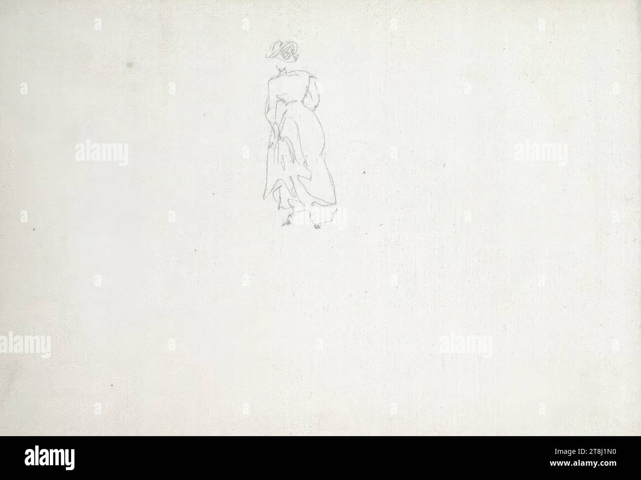 Sketch of a female back figure, Alt Franz sketchbook; 27 paginated pages, Franz Alt, Vienna 1821 ...