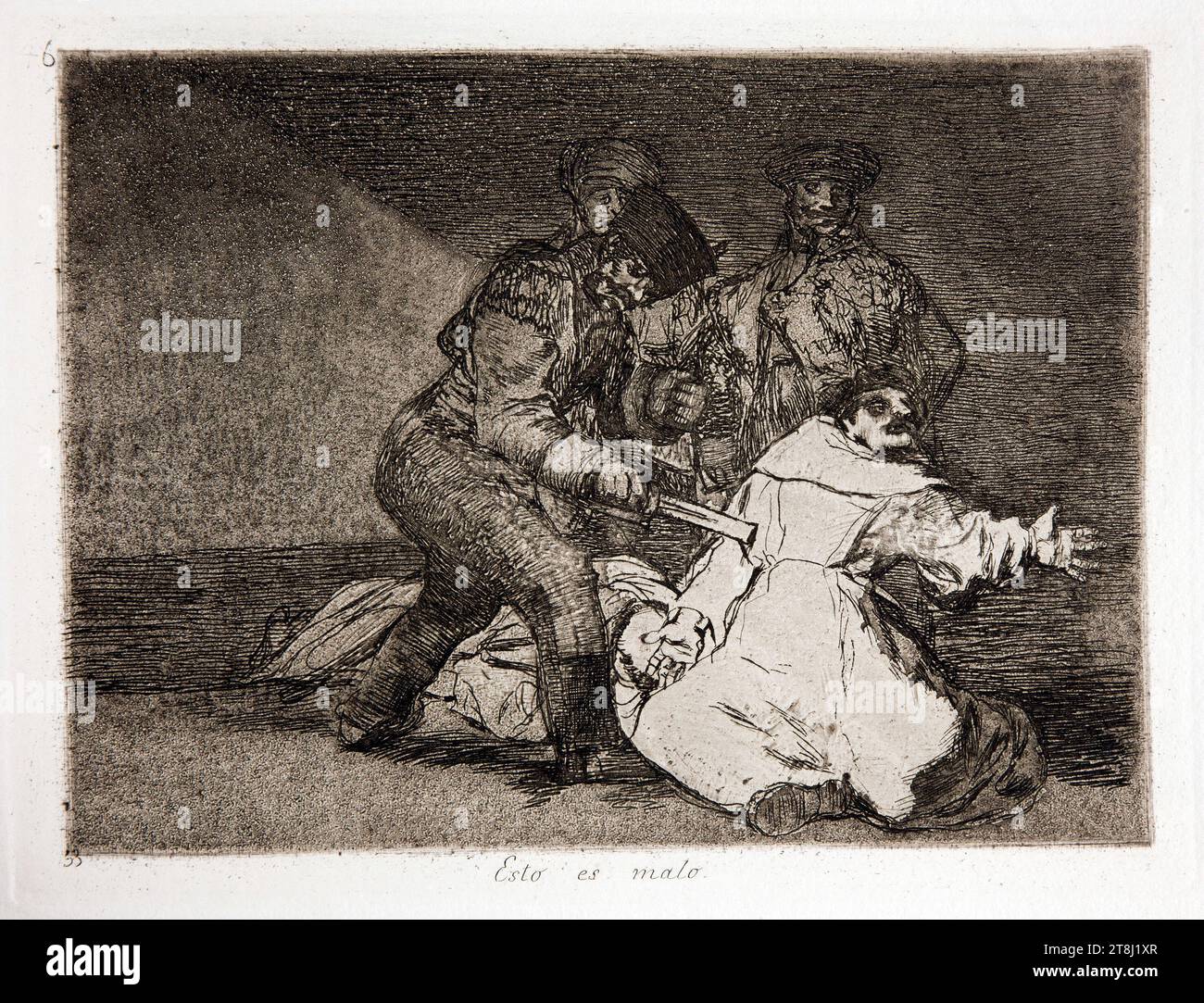 Plate 46: Esto es malo (This is bad). A monk is killed by French ...