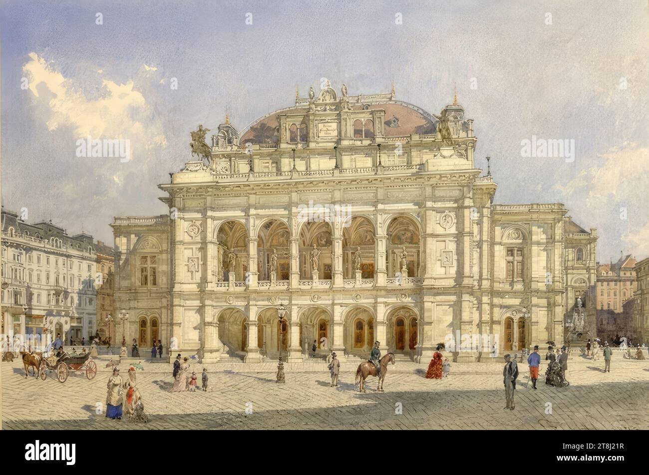 The new court opera in Vienna, Franz Alt, Vienna 1821 - 1914 Vienna ...
