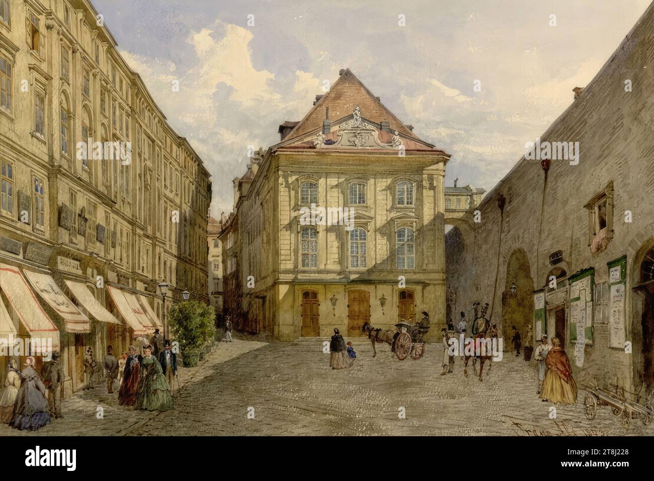 The Old Kärntnertortheater, Franz Alt, Vienna 1821 - 1914 Vienna, 1873 ...