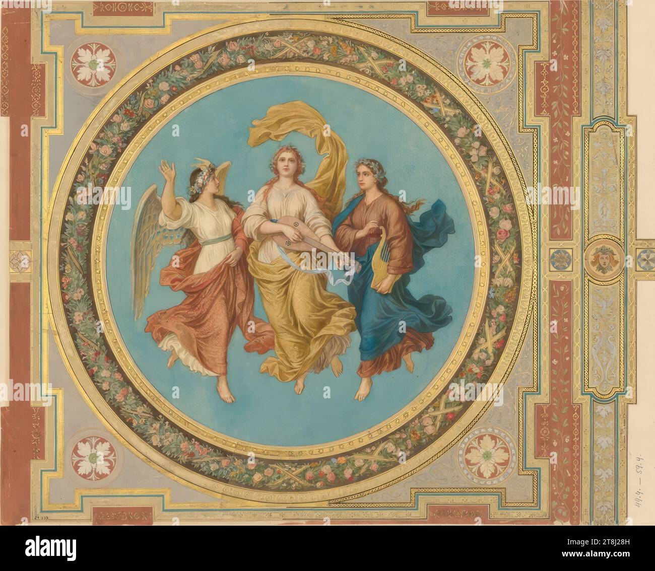 Central image of the curtain for the Vienna Court Opera House ...