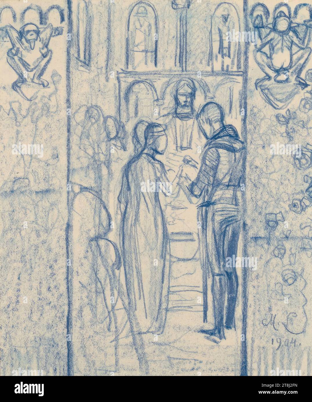 Engagement, Maximilian Liebenwein, Vienna 1869 - 1926 Munich, 1904 ...
