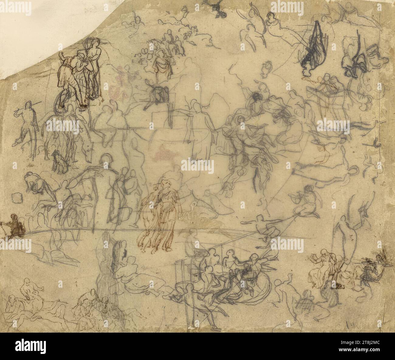 Curtain design: various groups, August Eisenmenger, Vienna 1830 - 1907 ...