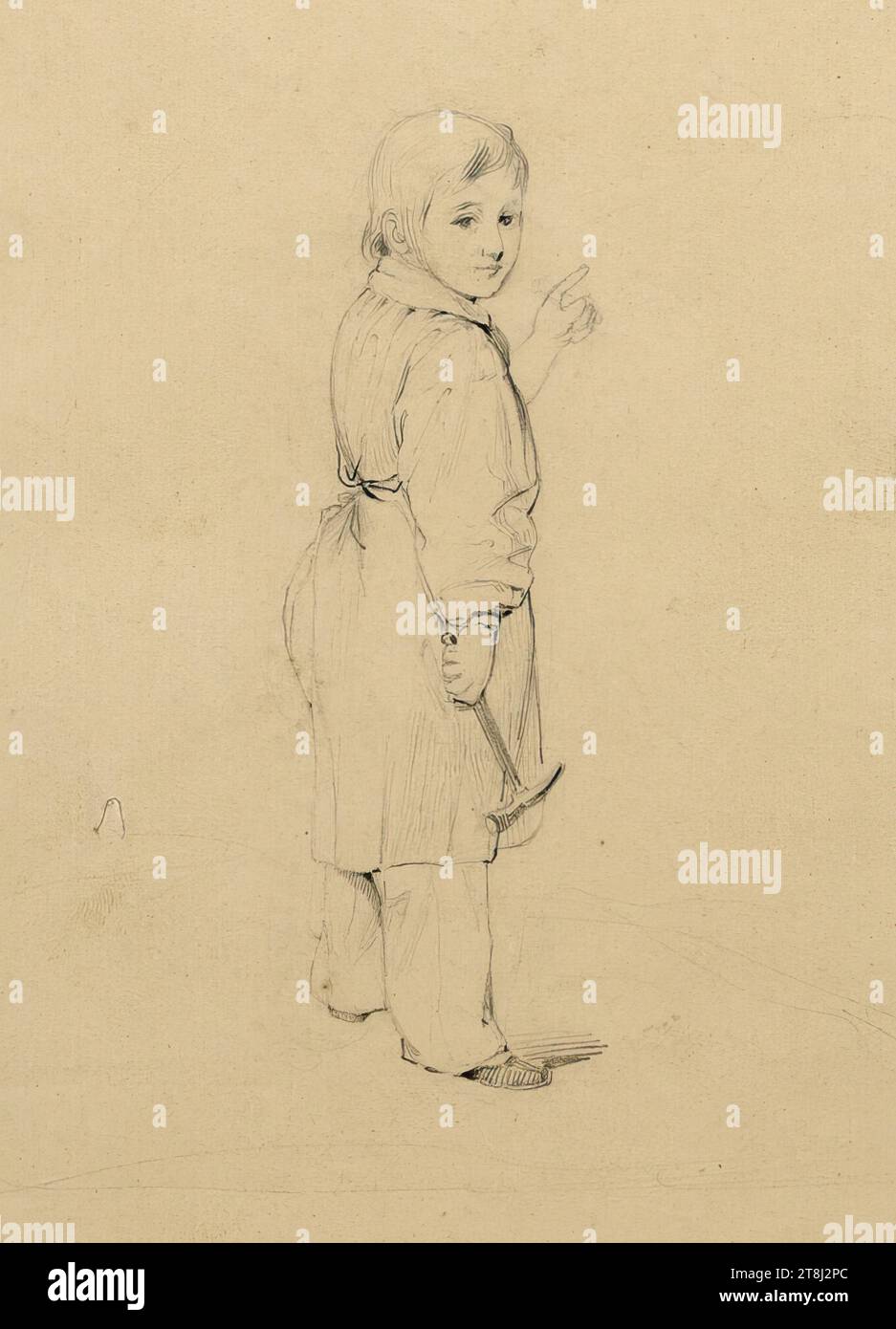 Standing boy with a hammer, Albert Schindler, Engelsberg 1805 - 1861 ...