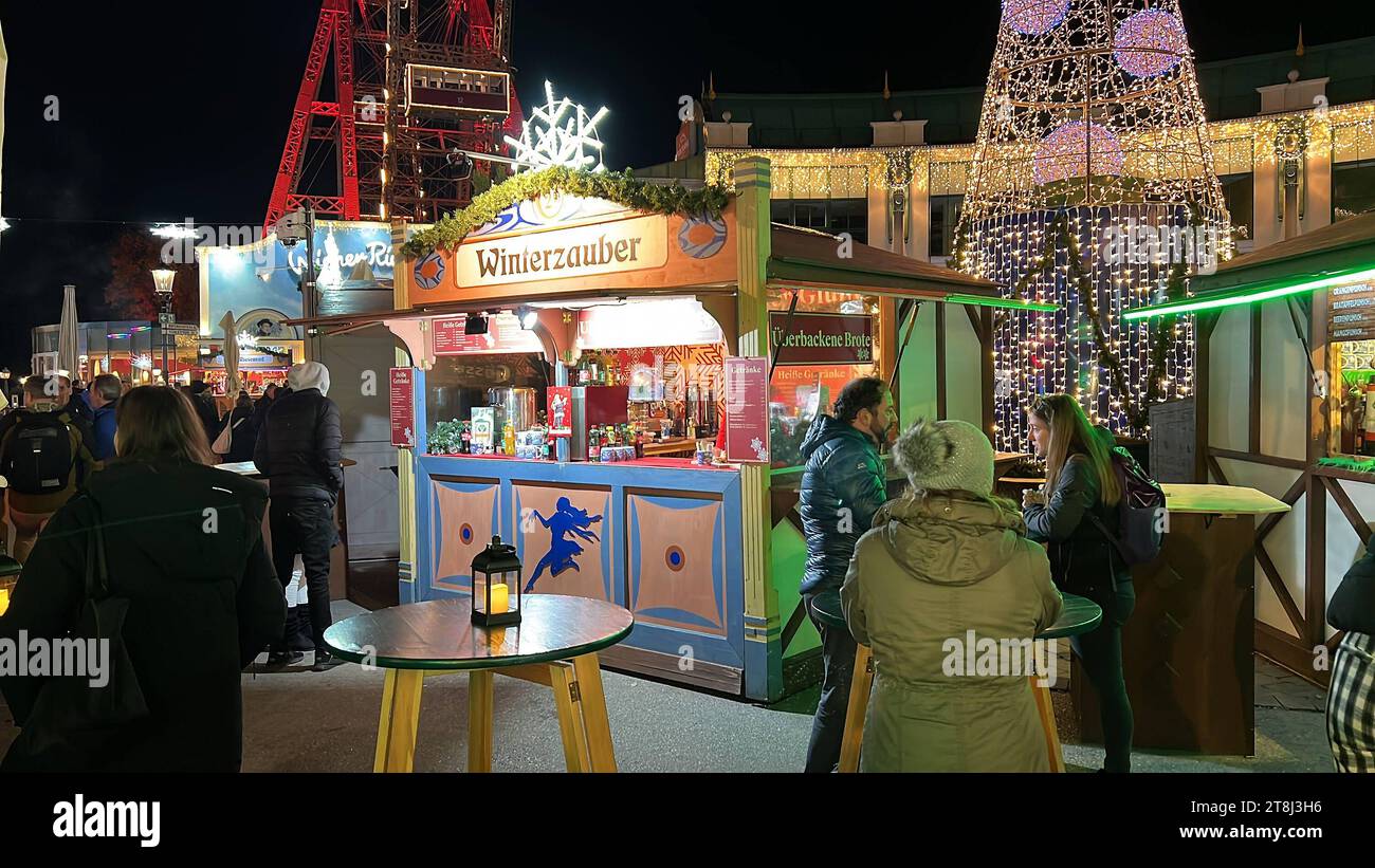 Wintermarkt im Prater - Wien 20.11.2023: Wien *** Winter market in the ...