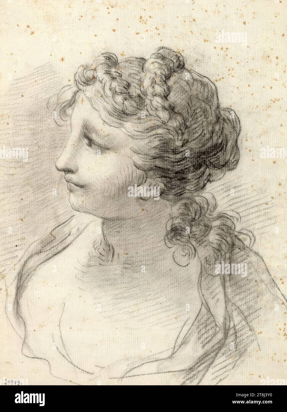 Bust portrait of a girl, Jean-Baptiste Marie Huet, Paris 1745 - 1811 ...