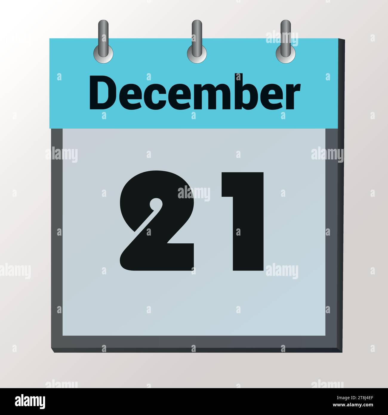 day on the calendar, vector image format, December 21 Stock Vector ...