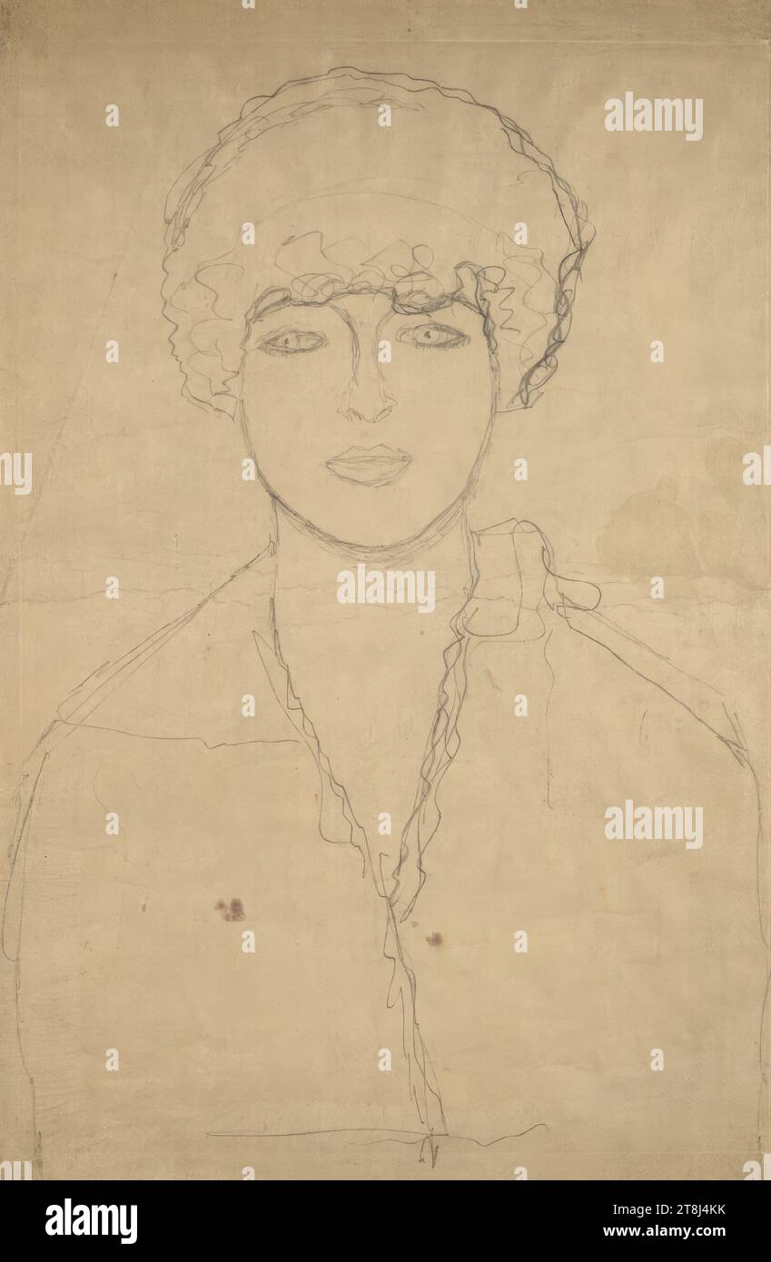 Female bust from the front, Gustav Klimt, Vienna 1862 - 1918 Vienna ...