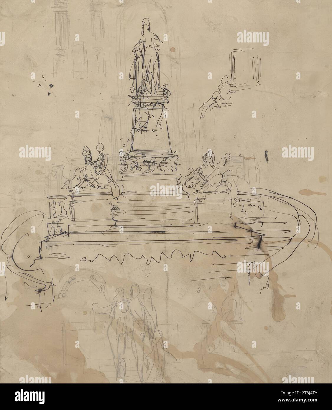 Architectural studies, Rudolf Weyr, Vienna 1847 - 1914 Vienna, drawing ...