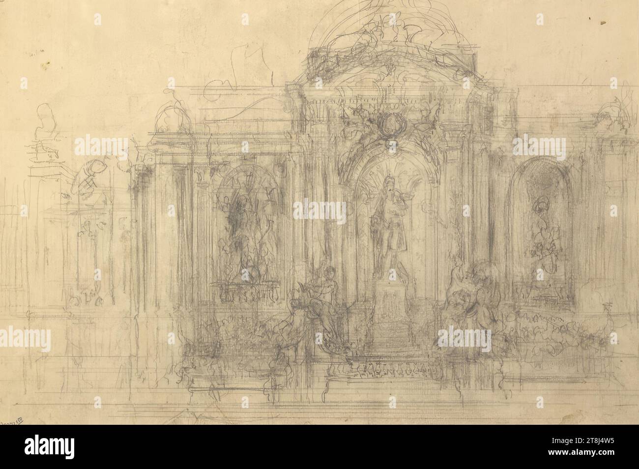 Architectural study, Rudolf Weyr, Vienna 1847 - 1914 Vienna, drawing ...
