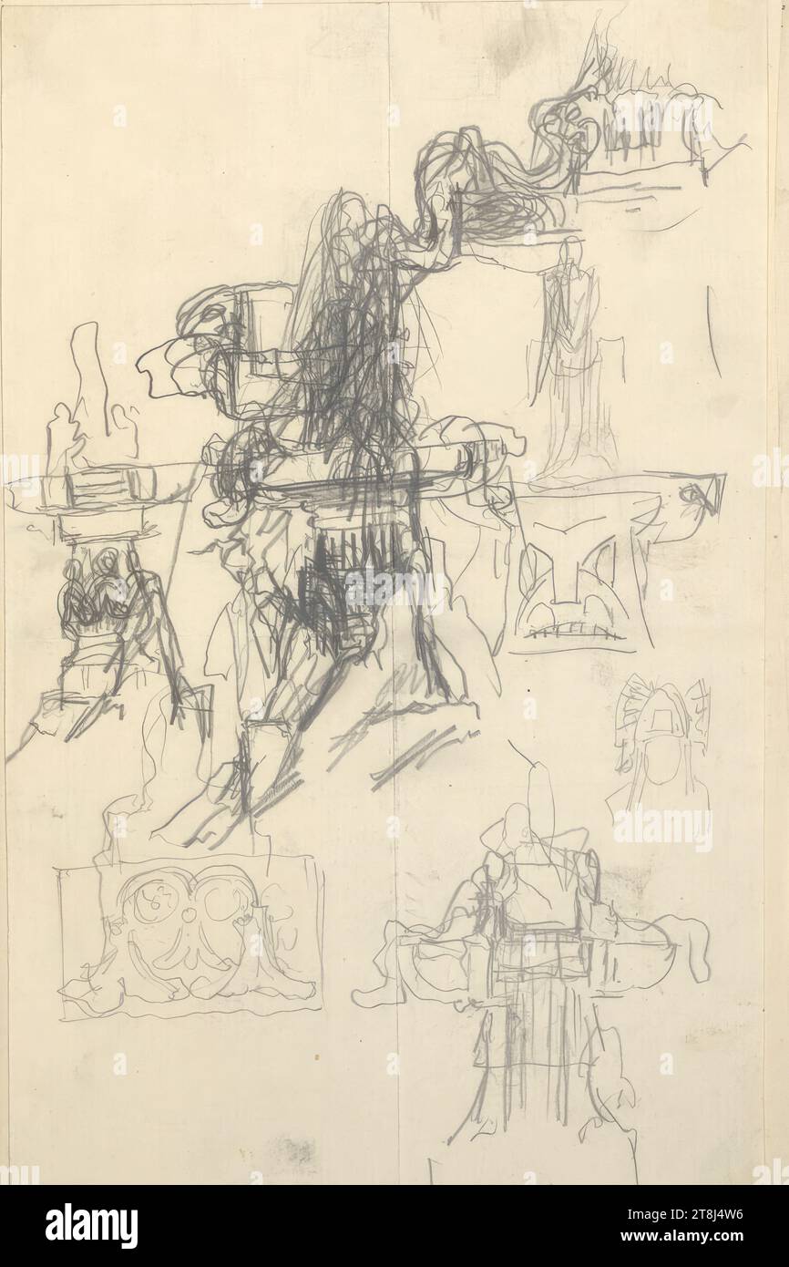 Architectural studies, Rudolf Weyr, Vienna 1847 - 1914 Vienna, drawing ...