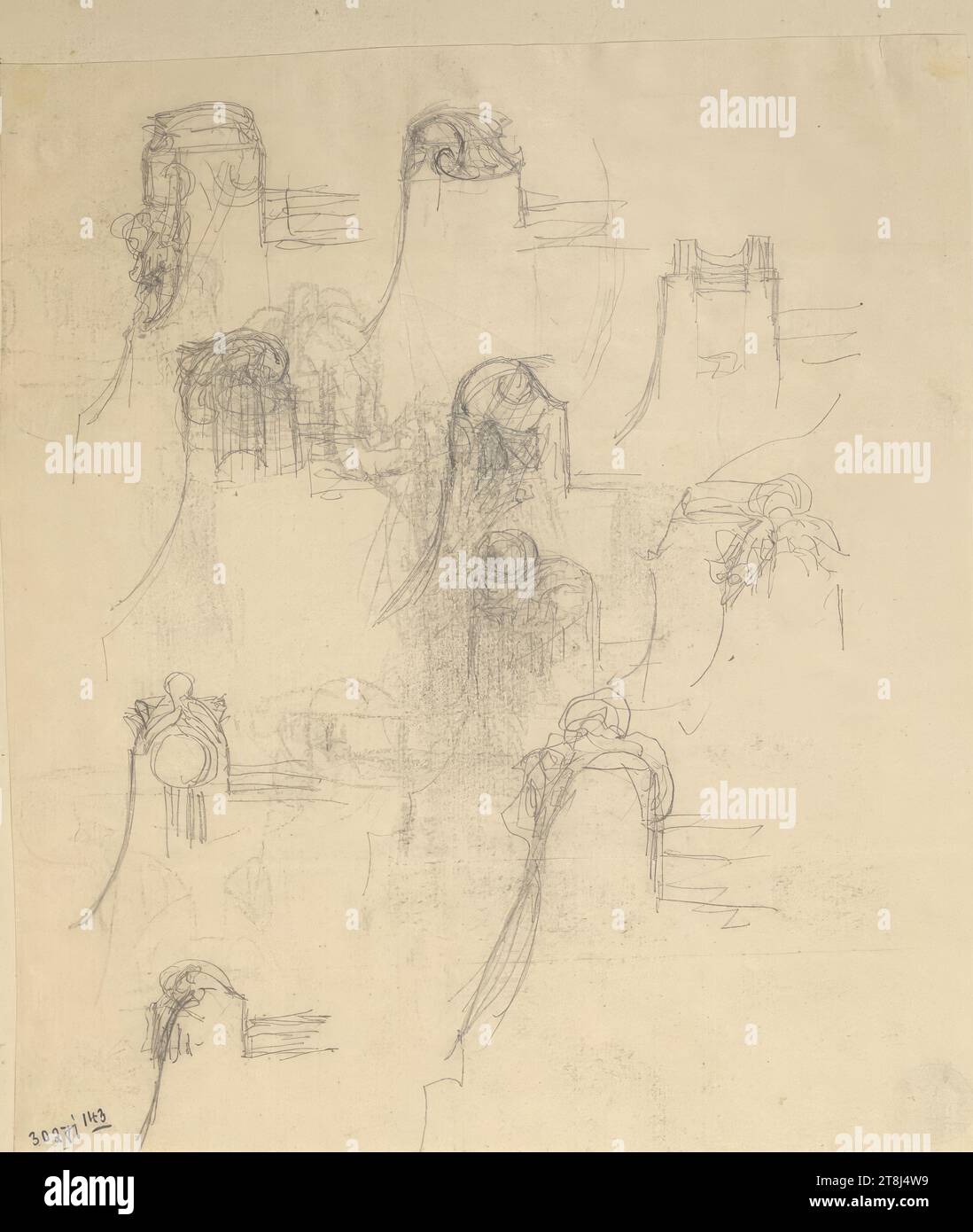 Architectural studies, Rudolf Weyr, Vienna 1847 - 1914 Vienna, drawing ...