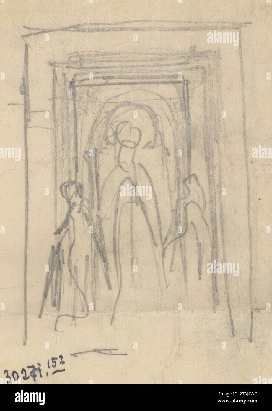 Architectural study, Rudolf Weyr, Vienna 1847 - 1914 Vienna, drawing ...