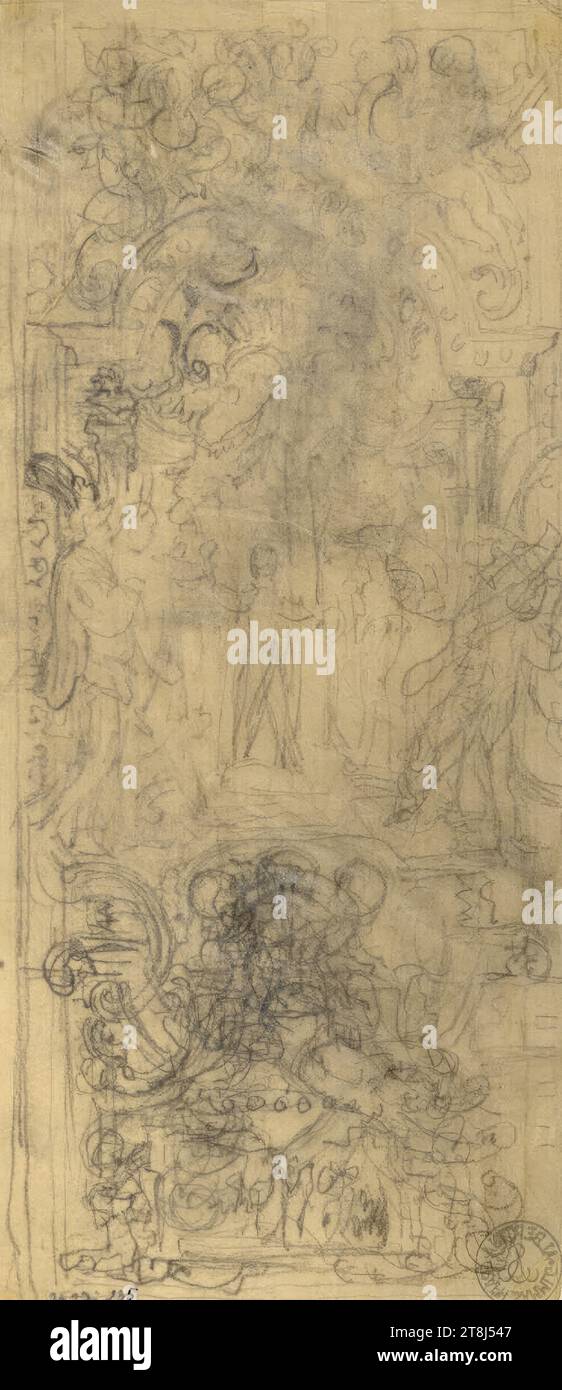 Architectural study, Rudolf Weyr, Vienna 1847 - 1914 Vienna, drawing ...