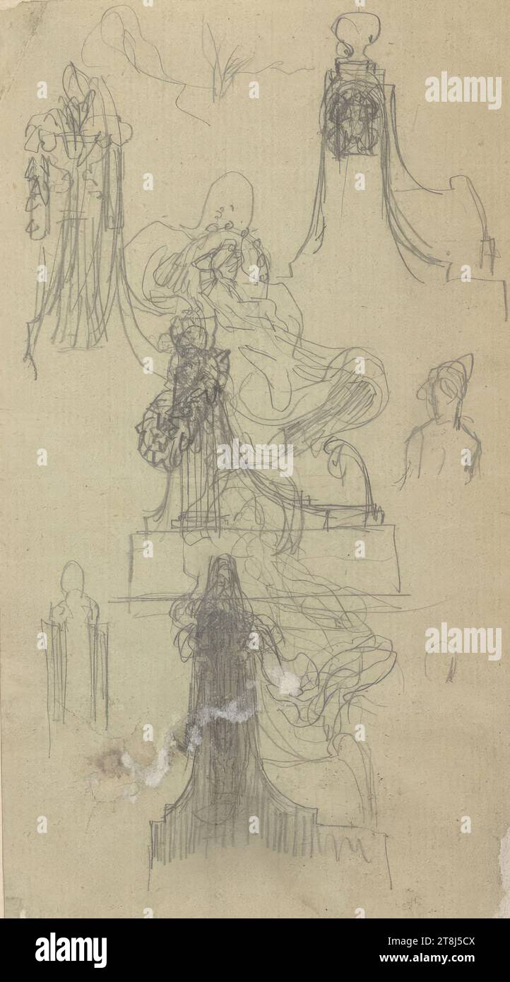 Architectural studies, Rudolf Weyr, Vienna 1847 - 1914 Vienna, drawing ...