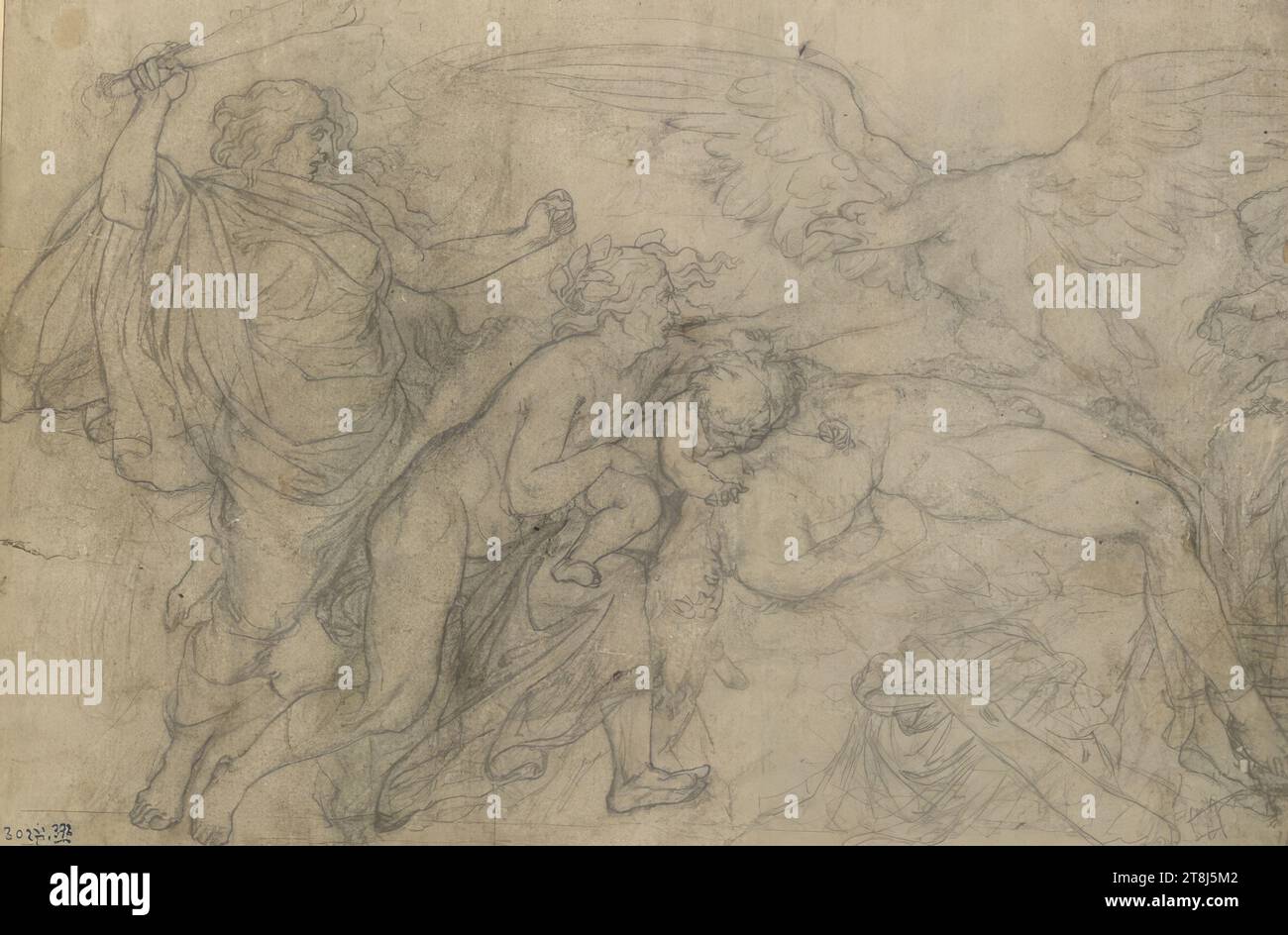 Sketch sheet, Rudolf Weyr, Vienna 1847 - 1914 Vienna, drawing, pencil ...