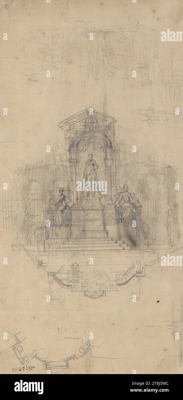 Architectural drawing, Rudolf Weyr, Vienna 1847 - 1914 Vienna, drawing ...
