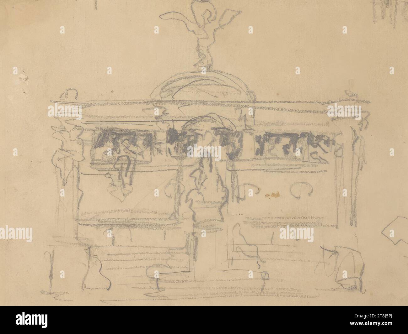 Architectural drawing, Rudolf Weyr, Vienna 1847 - 1914 Vienna, drawing ...