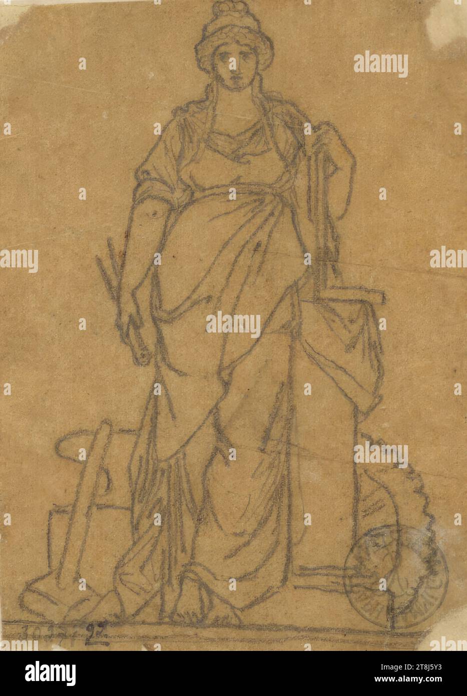 Allegorical female figure, Rudolf Weyr, Vienna 1847 - 1914 Vienna ...