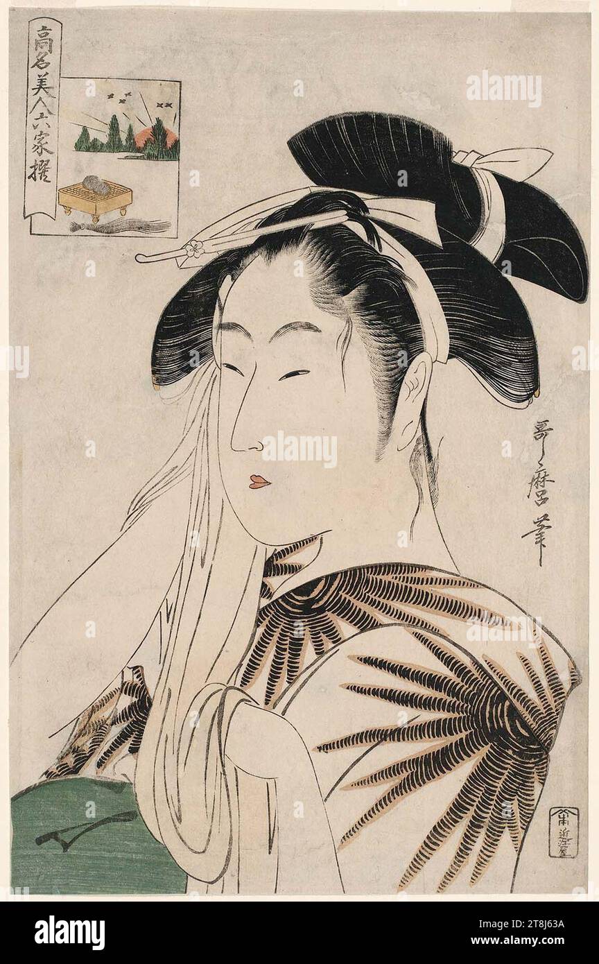 Utamaro (1795–96) Kōmei bijin rokkasen - Asahiya goke Stock Photo - Alamy