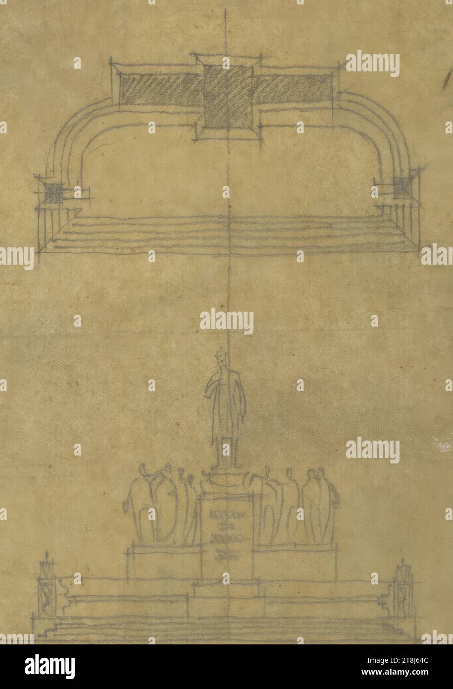 Sketch sheet, Rudolf Weyr, Vienna 1847 - 1914 Vienna, drawing, pencil ...