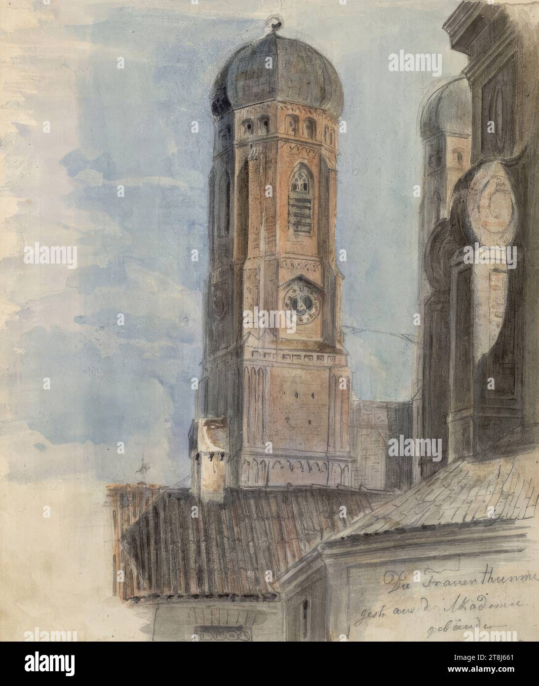 Sketch sheet, Rudolf Weyr, Vienna 1847 - 1914 Vienna, drawing, pencil ...