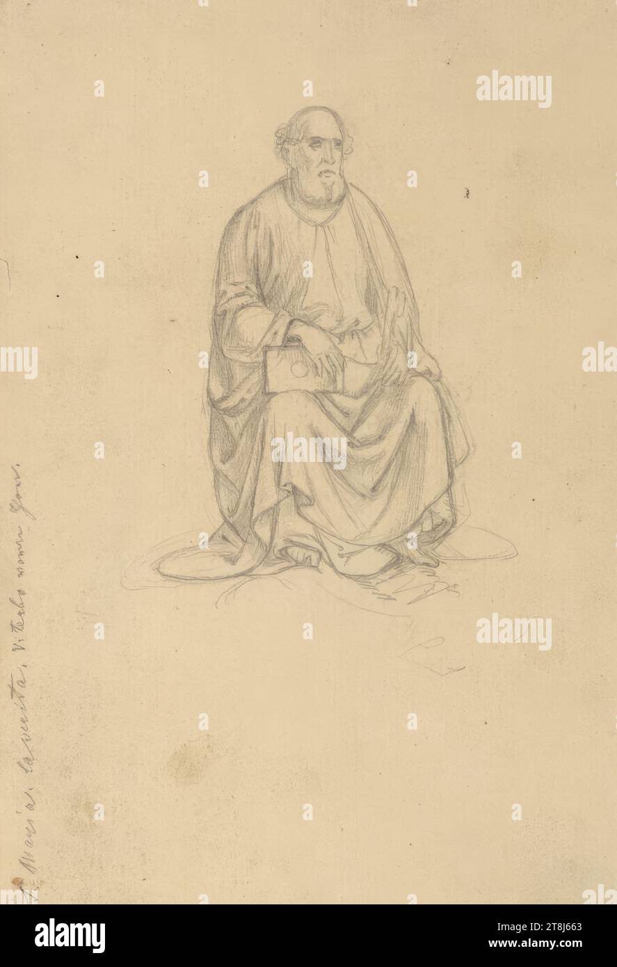 Sketch sheet, Rudolf Weyr, Vienna 1847 - 1914 Vienna, drawing, pencil ...